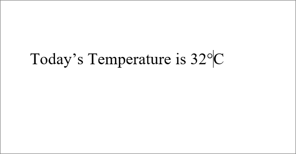 How to Insert or Type Degree Symbol In Microsoft Word