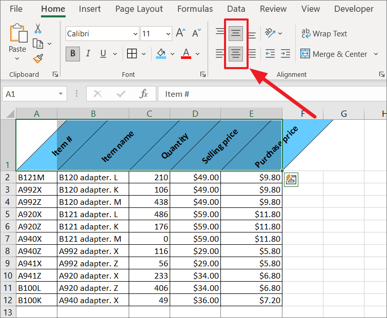 How to Rotate Text in Excel