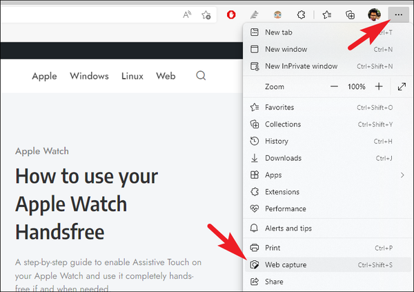 How to Take a Screenshot in Microsoft Edge