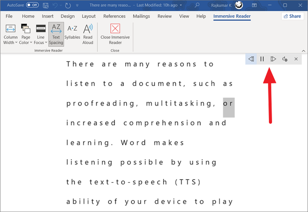 How to Use Microsoft Word Read Aloud Feature