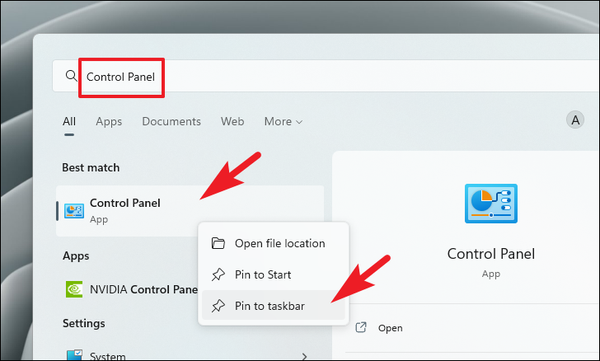 How to Open Control Panel in Windows 11