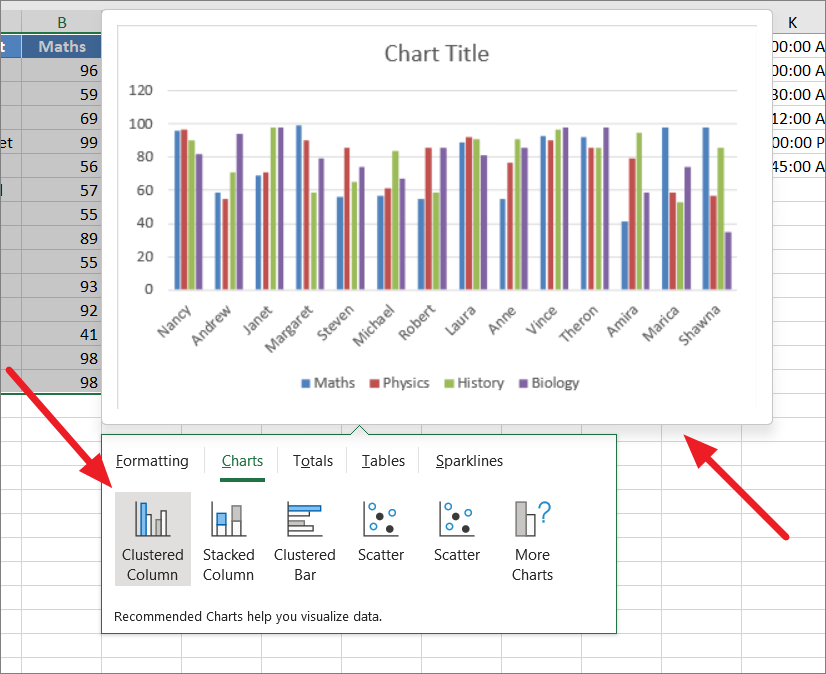 How to Use Quick Analysis Tool in Excel