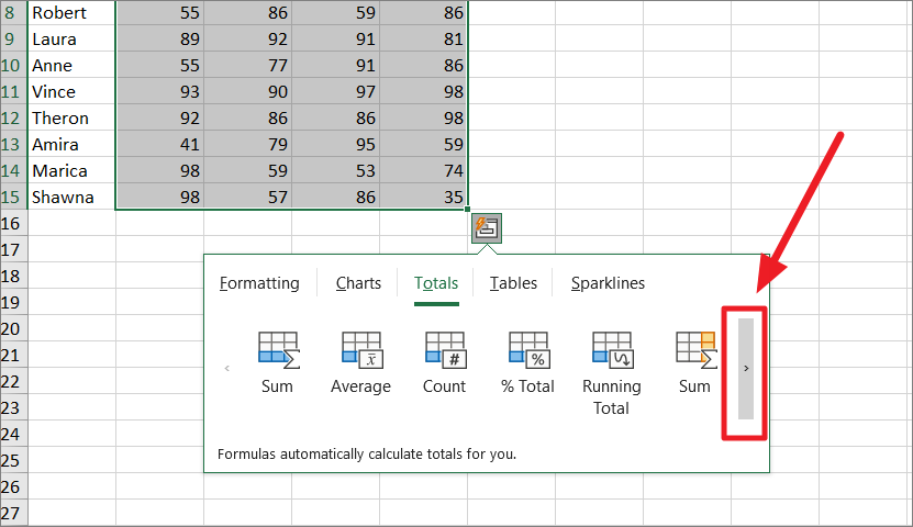 How to Use Quick Analysis Tool in Excel