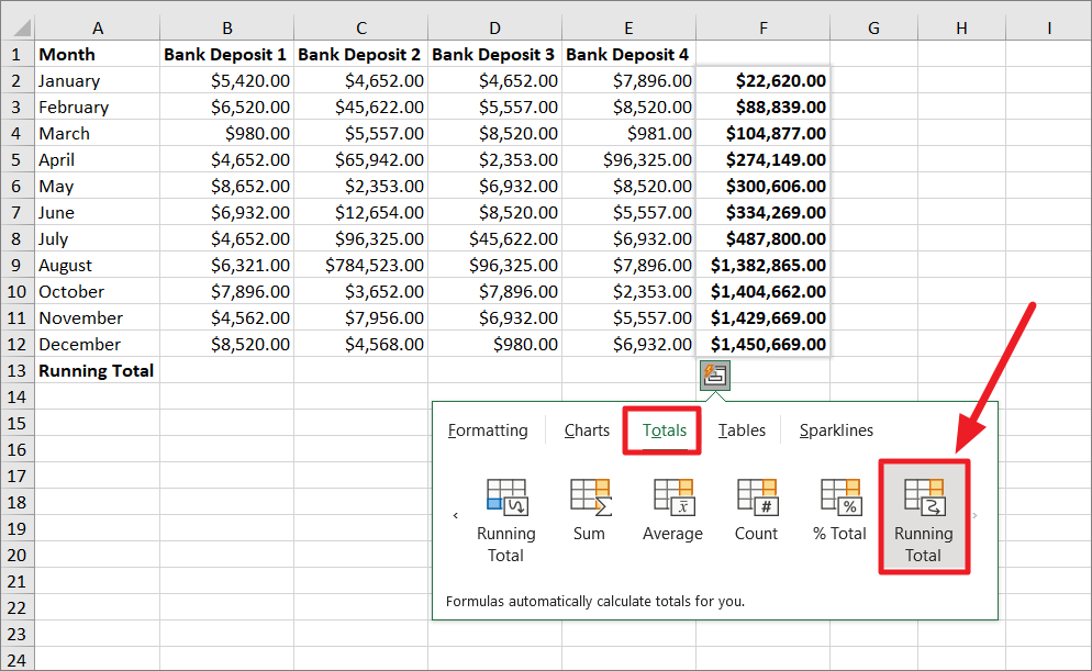 How to Use Quick Analysis Tool in Excel