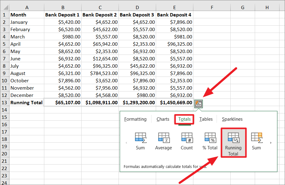 How to Use Quick Analysis Tool in Excel