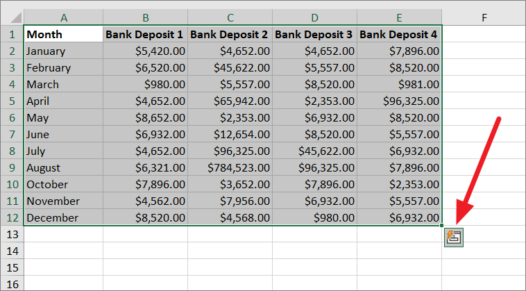 How to Use Quick Analysis Tool in Excel
