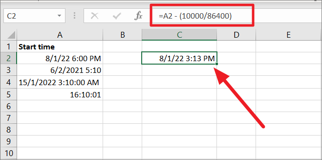 How to Subtract Time in Excel