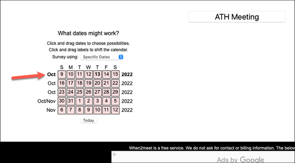How to Use When2Meet