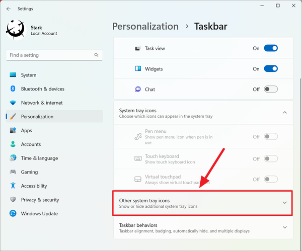 How to Hide System Tray Overflow Menu from Taskbar on Windows 11
