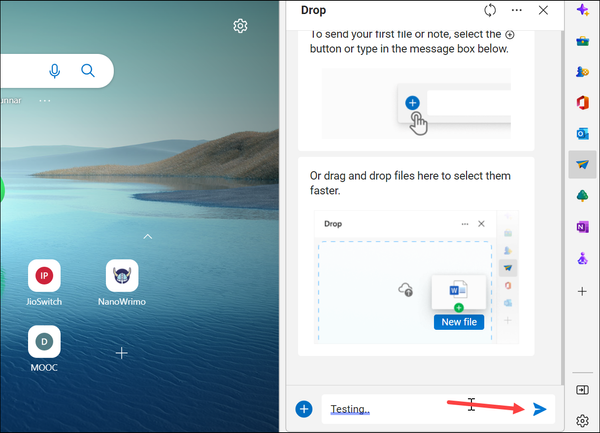 How to Share Files Using Microsoft Edge Drop Between All Your Devices