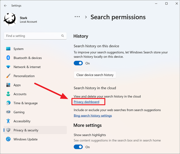 How to Clear Search History on Windows 11