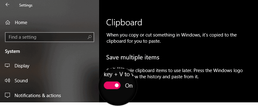 How to enable Clipboard (copy/paste) history in Windows 10