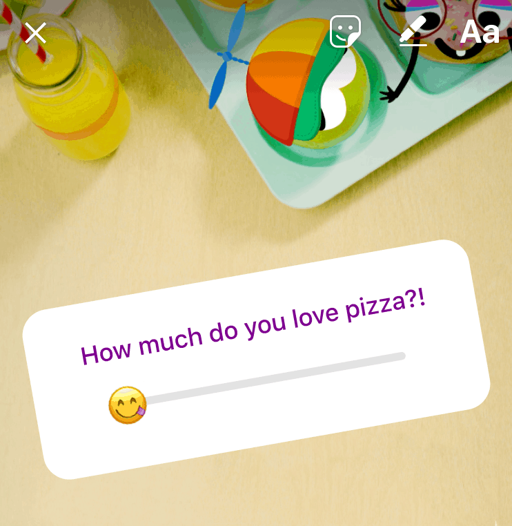 How to add emoji slider to Instagram stories