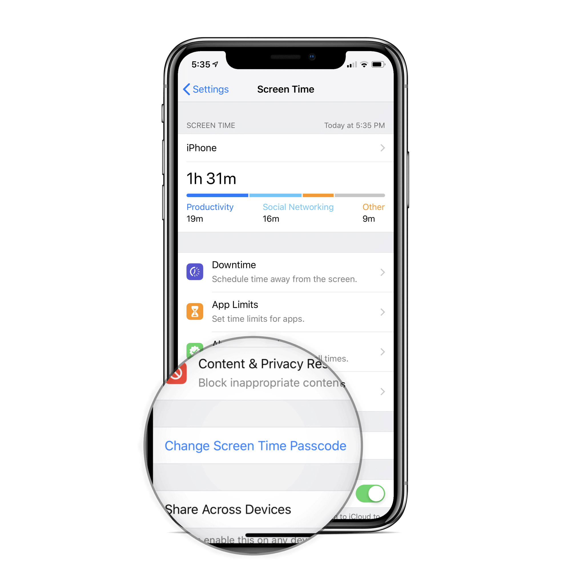 How to Set or Change Screen Time Passcode on iPhone [iOS 12]