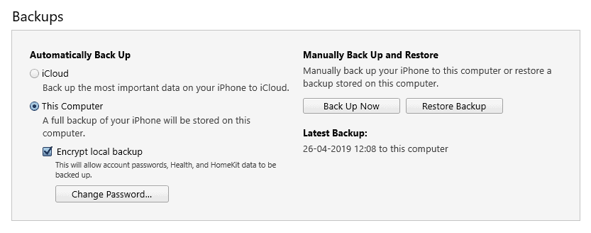 How to Backup iPhone