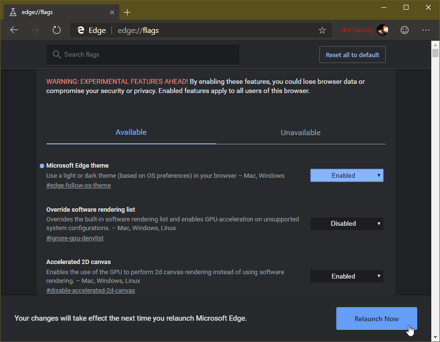 How to enable Dark Theme in Microsoft Edge (chromium)