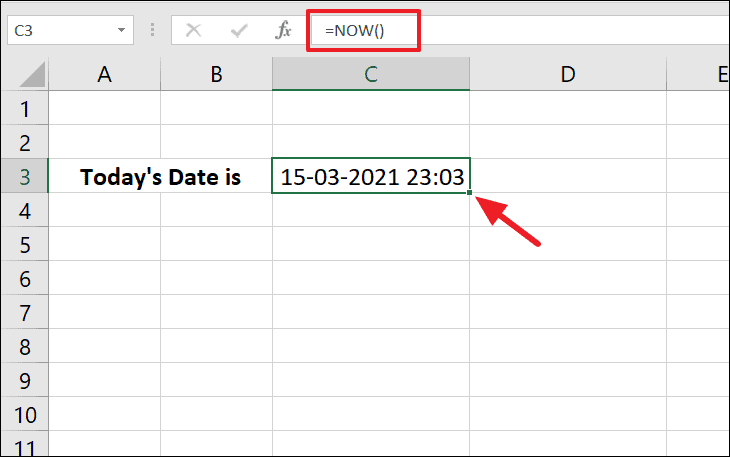 How To Get Today s Date In Excel