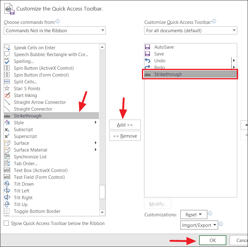 How to Strikethrough in Excel