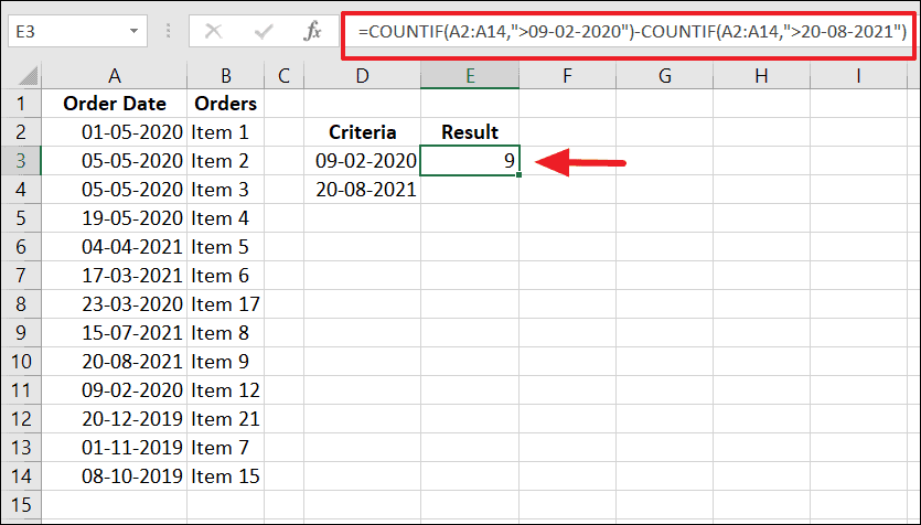 How to Use COUNTIF in Excel