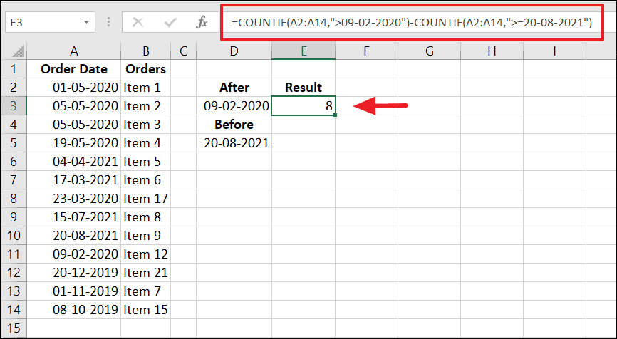 How to Use COUNTIF in Excel