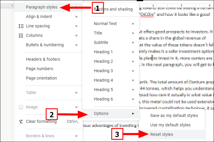 How To Reset Google Docs To Default Settings