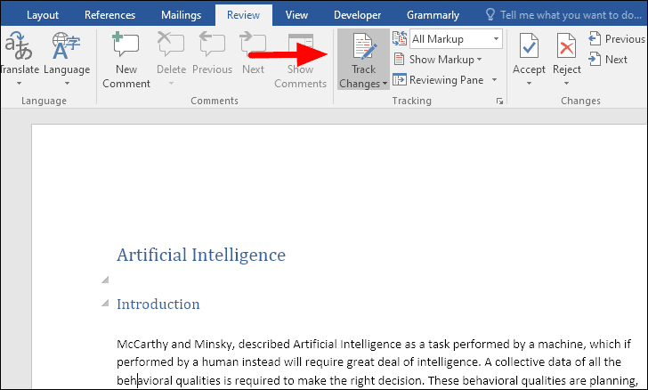 How To Turn Off Track Changes In Word