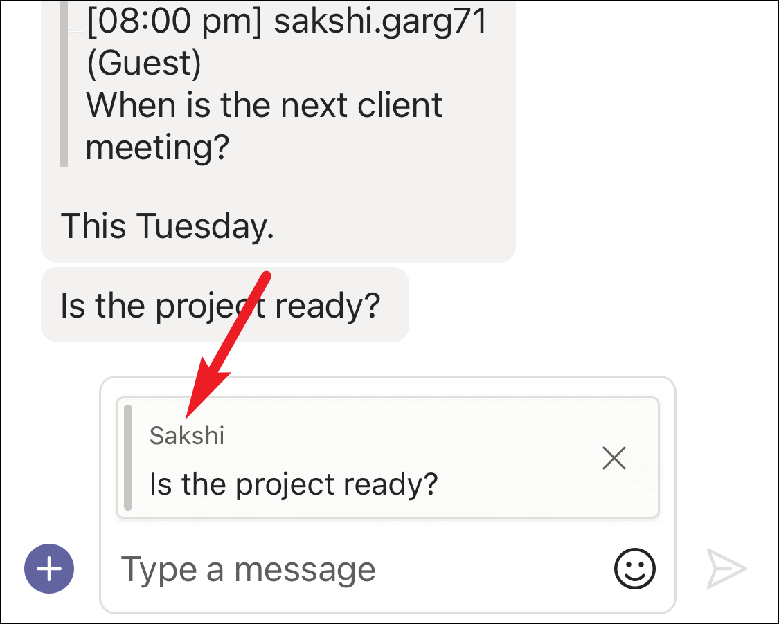 How to Quote or Reply to a Specific Message in Teams Chat