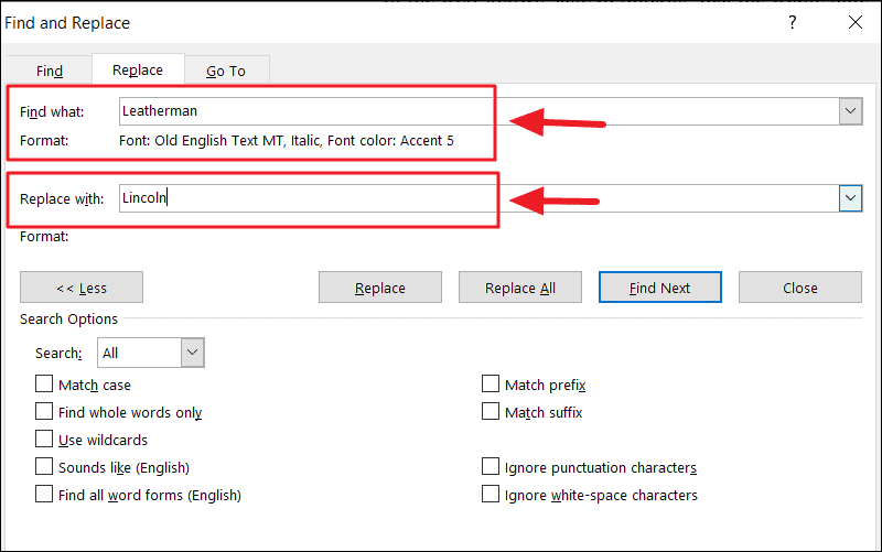 How to Find and Replace Text in Microsoft Word