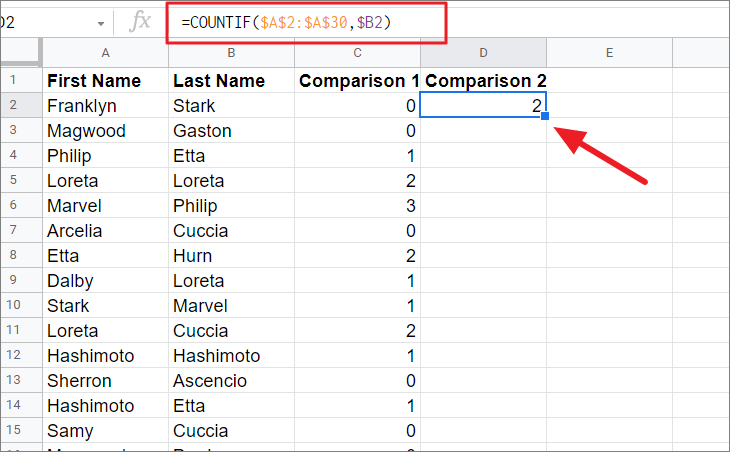 How To Find Duplicates Between Two Columns In Google Sheets