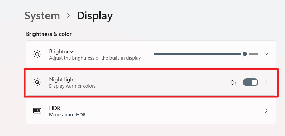 How to Enable and Use Night Light in Windows 11