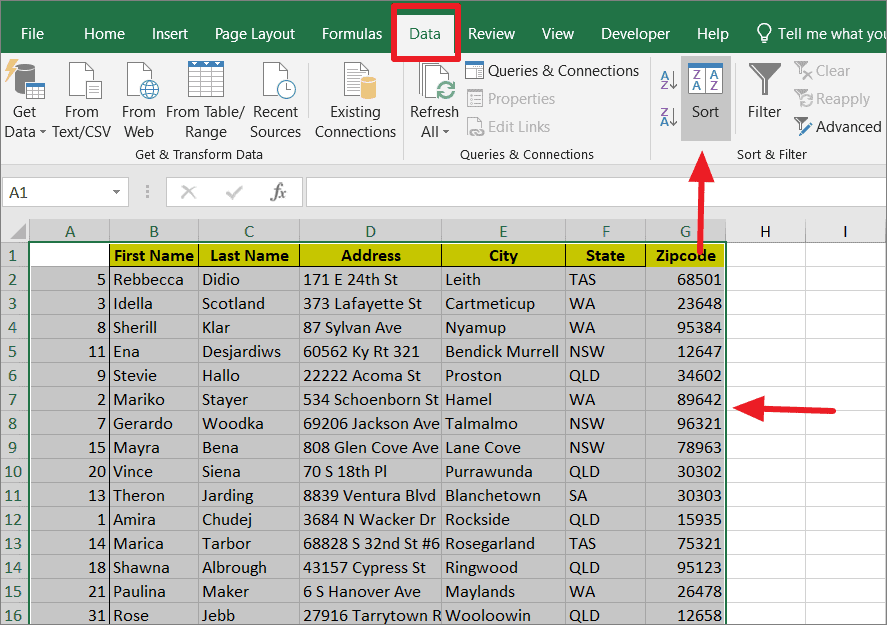How to Move a Row in Excel