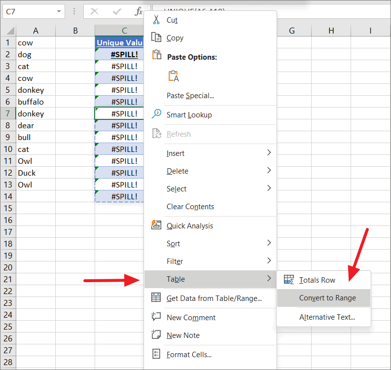 What is #SPILL Error in Excel and How to Fix it?