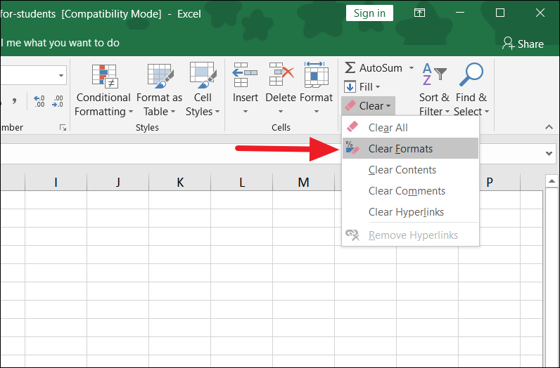 How To Clear Formatting In Excel