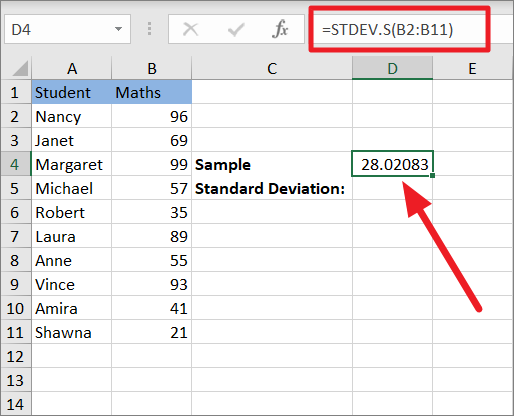 How To Calculate Standard Deviation In Excel