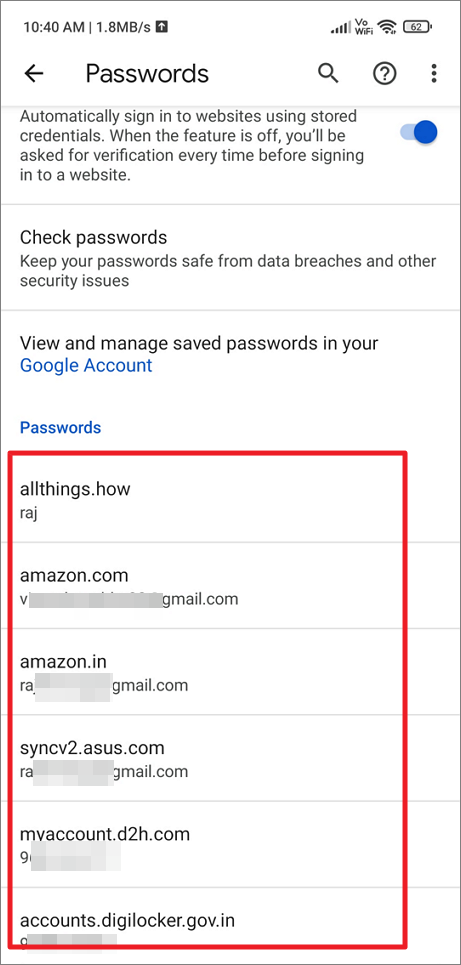 How To View Saved Passwords In Chrome On Android Phones