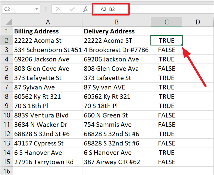 How To Match Two Columns In Excel